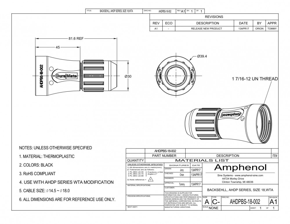 AHDPBS-18-002 technical drawing preview