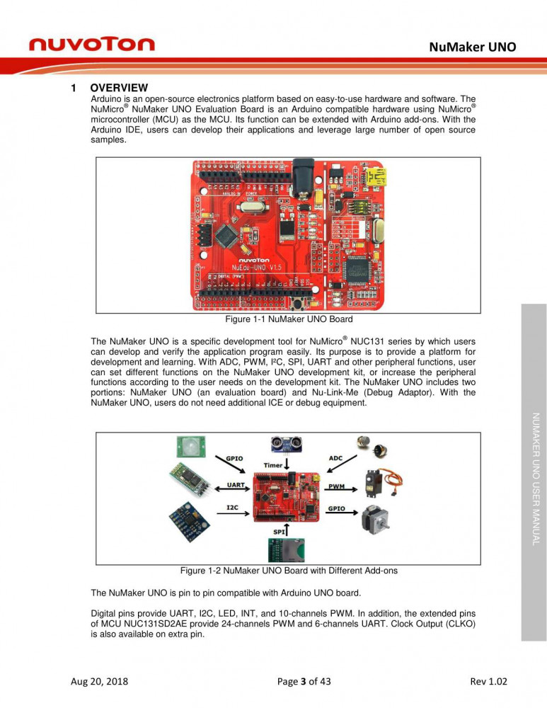 NuMaker UNO manual page 3