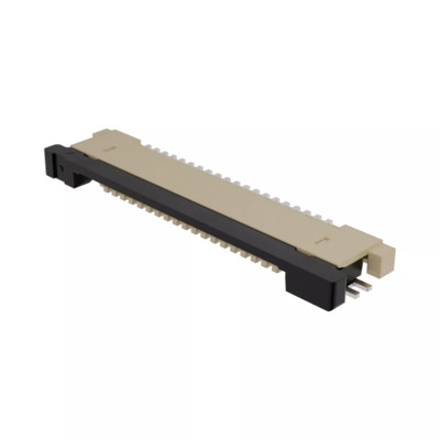 Easy-On FFC/FPC Connector, 0.50mm Pitch, 1.20mm Height, Right-Angle, Surface Mount, ZIF, Bottom Contact Style, 20 Circuits, Gold (Au) Plating for sale
