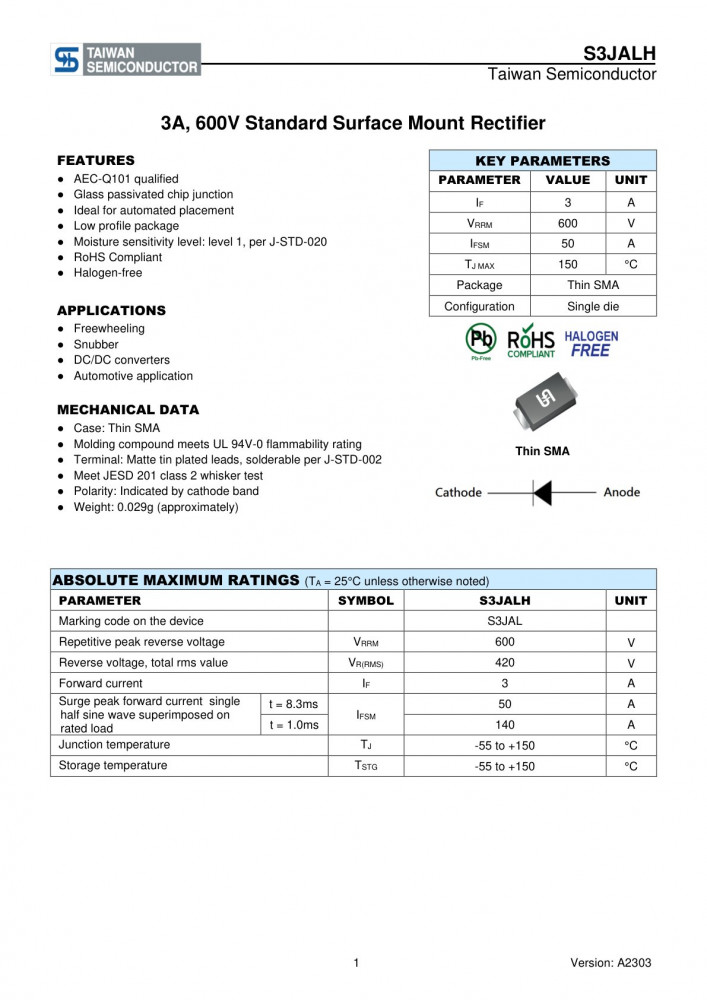 S3JALH technical document page 1