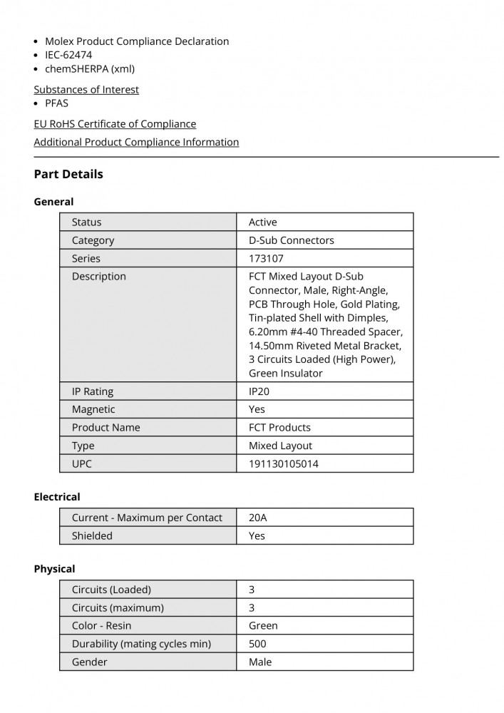 MOLEX 1731071024 technical drawing page 2