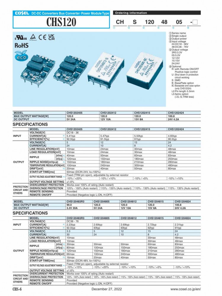 CHS-series datasheet page 6