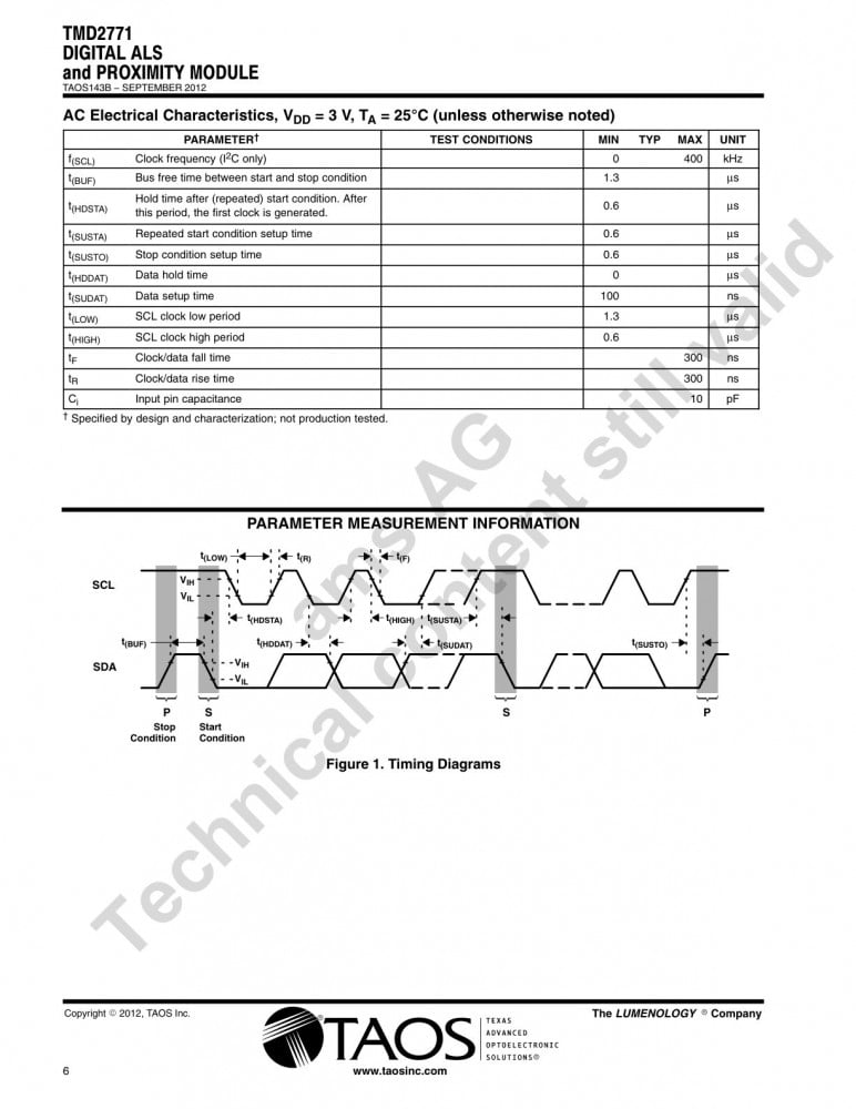 TMD2771 documentation page 7