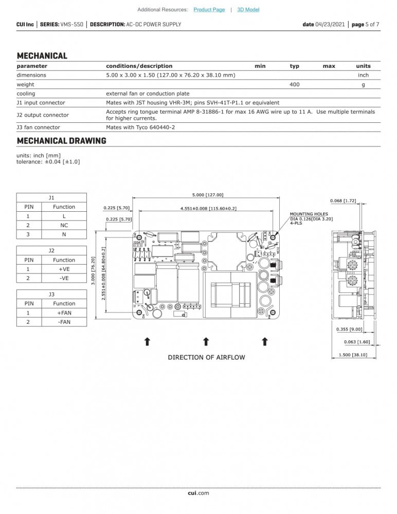 CUI VMS-550-12 datasheet page 5