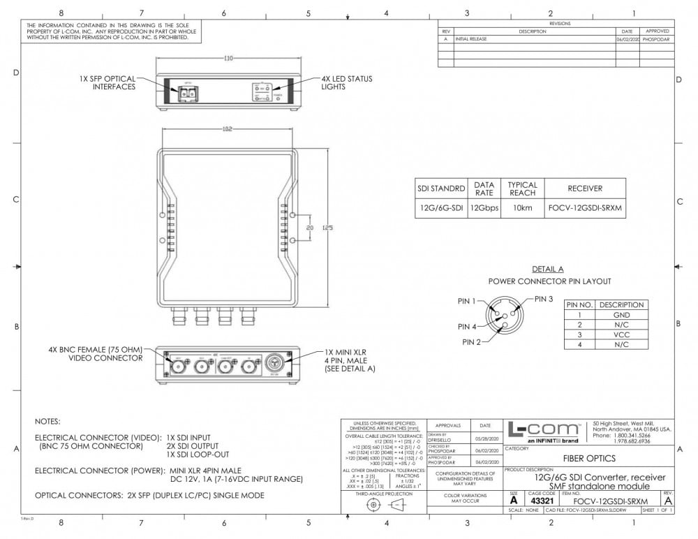 FOCV-12GSDI-SRXM technical document preview
