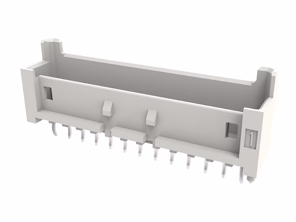 2.50mm Pitch, Mini-Lock PCB Header, Single Row, Vertical, Through Hole with Kinked Pins, Tin Plating, Positive Lock, 13 Circuits, Bag, 3.40mm PC Tail Length, Glow-Wire Capable for sale