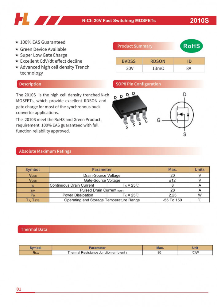 HL 2010S datasheet page 1