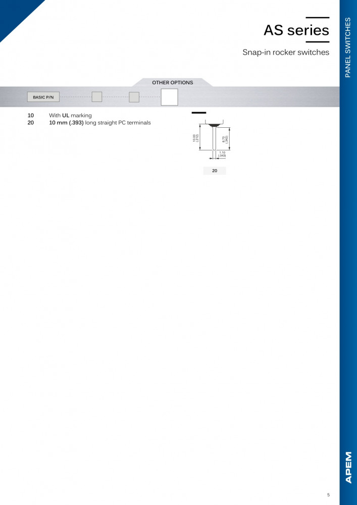 APEM AS series datasheet page 5