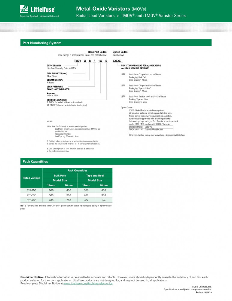 TMOV series datasheet page 8