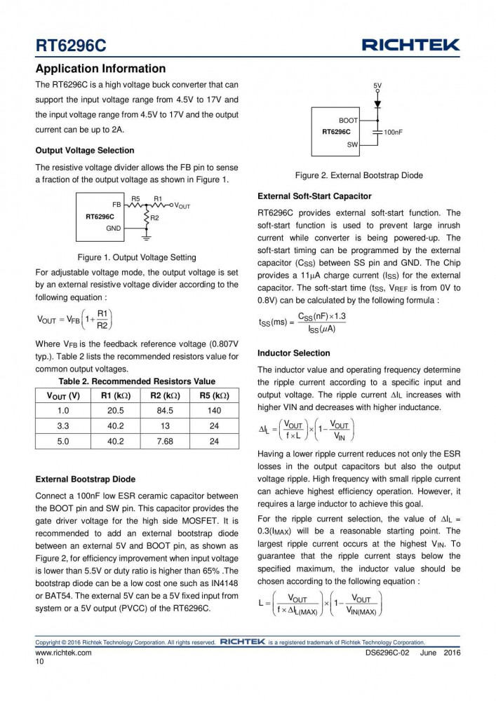 RT6296C datasheet preview, page 10