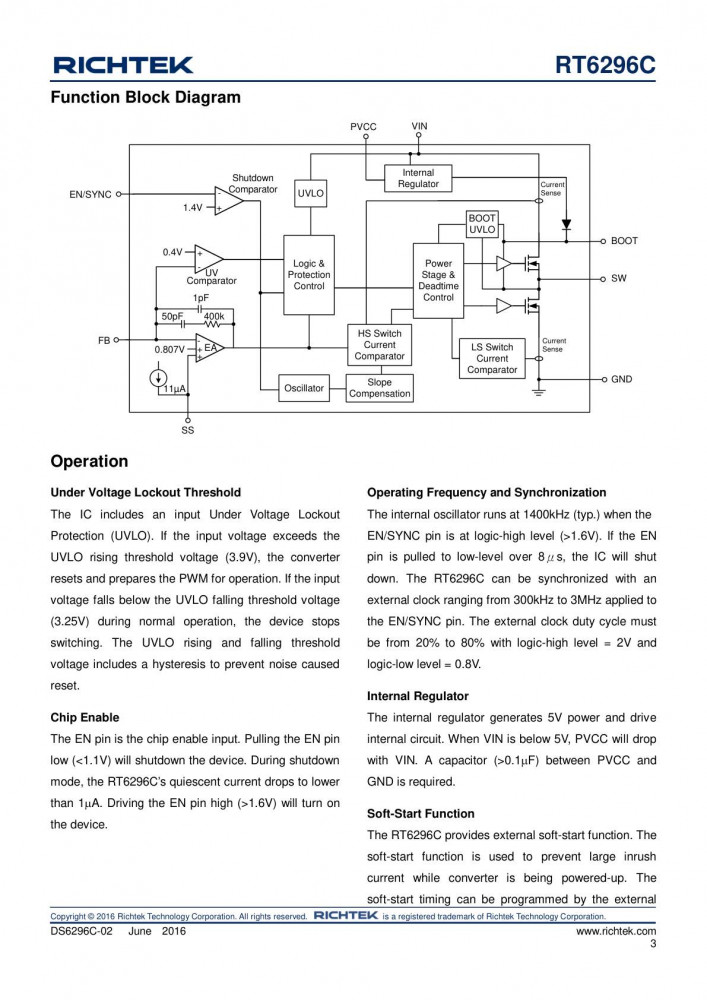 RT6296C datasheet preview, page 3