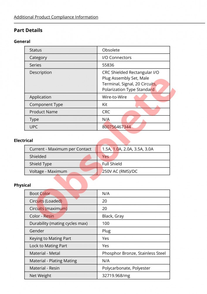 MOLEX 558362000 technical document page 2