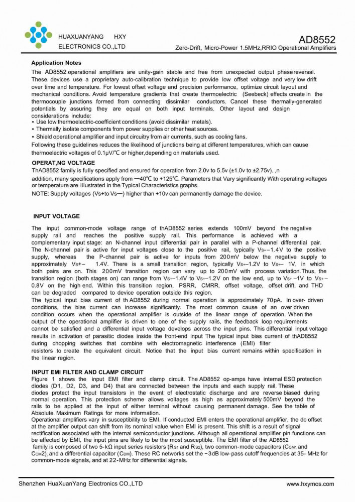 AD8552-HXY datasheet page 7