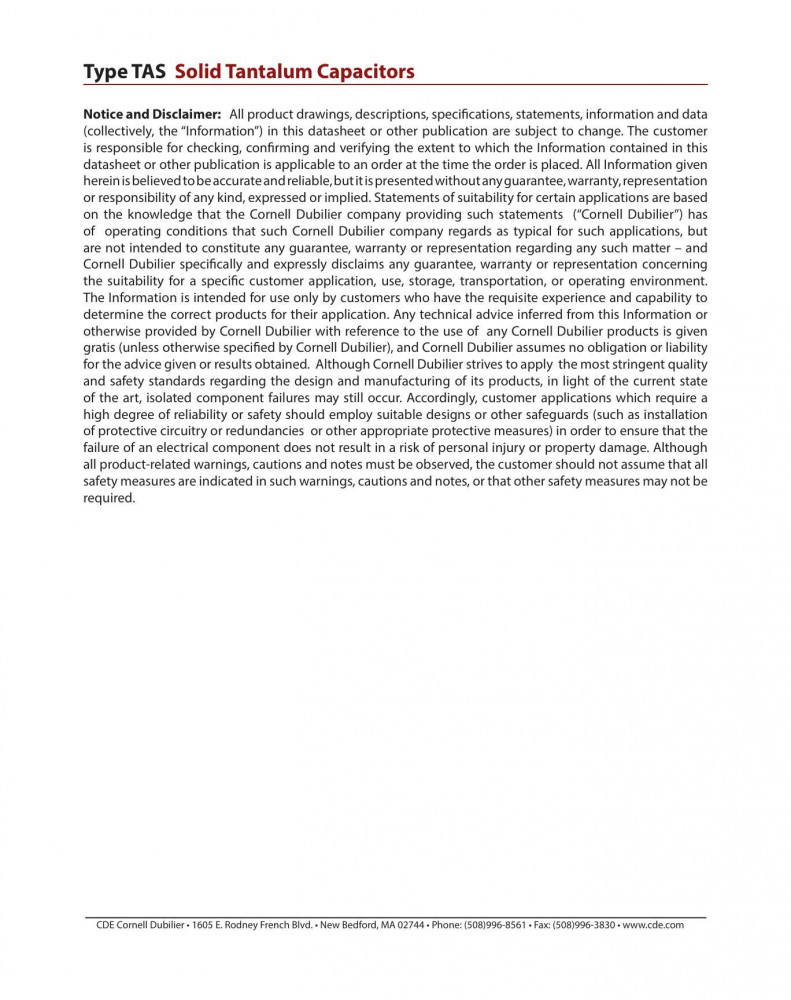 CDE TAS datasheet page 6