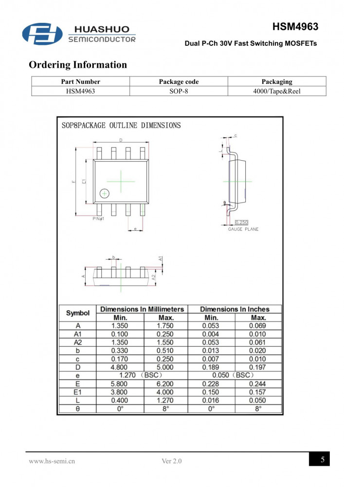HSM4963 datasheet page 5