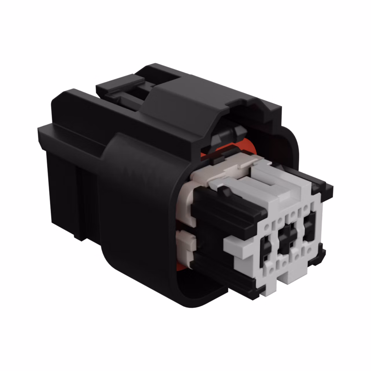 Mini50 Sealed Receptacle Housing, Dual Row, without CPA, 8 Circuits, Polarization Option D, Stone Gray for sale