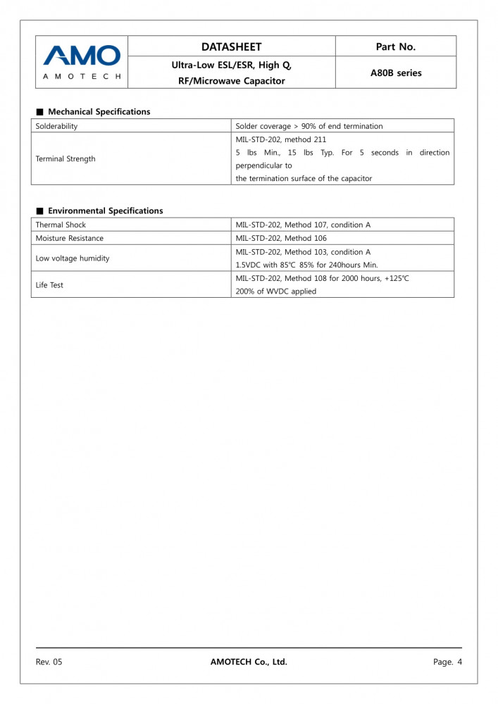 AMOTECH A80B datasheet page 4