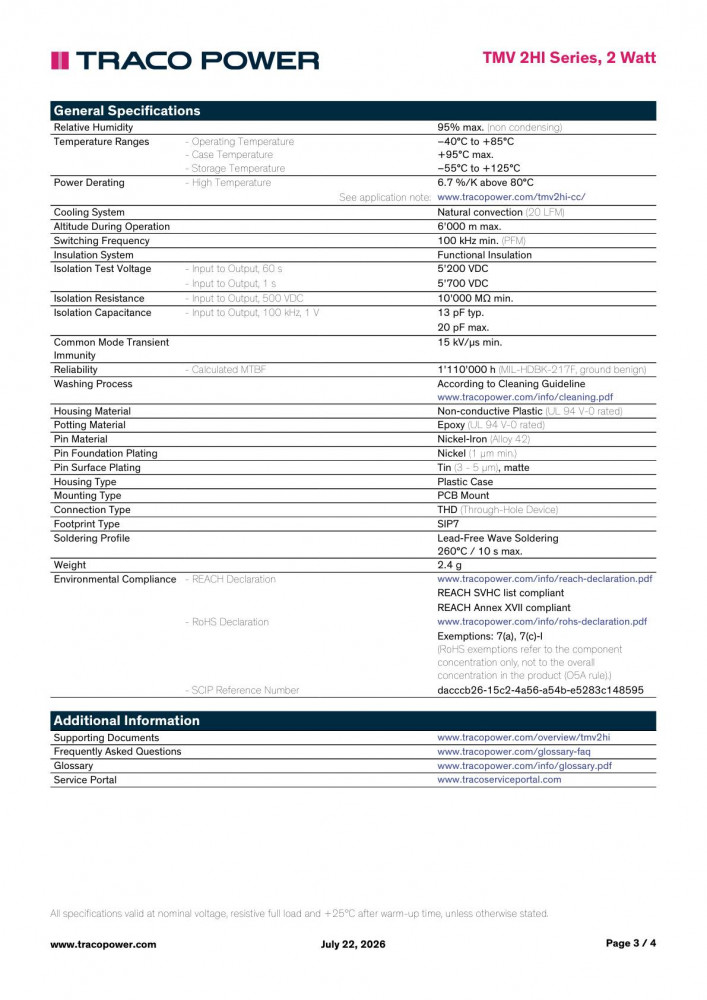 TMV 2HI series document page 3