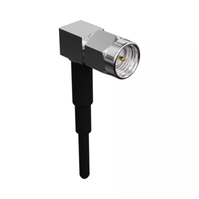 SMA Plug, Right-Angle, Crimp, RG-174, RG-188 and RG-316 Cable, Stainless Steel, 20 Piece Tray, 50 Ohms for sale