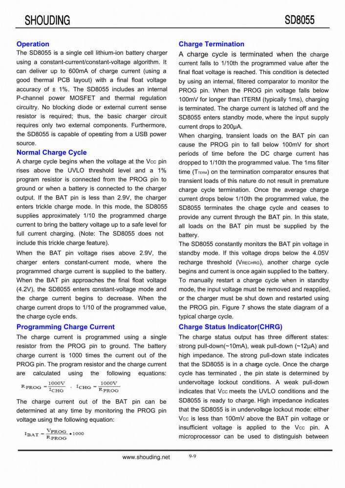 SD8055 datasheet page 9