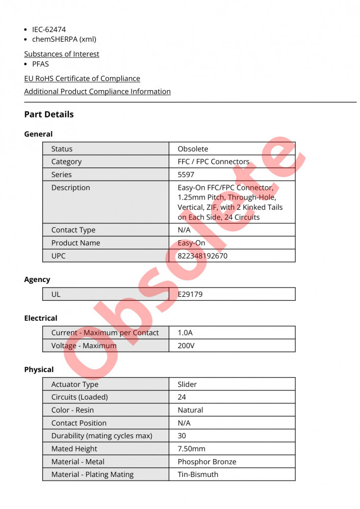 MOLEX 39532247 technical document page 2
