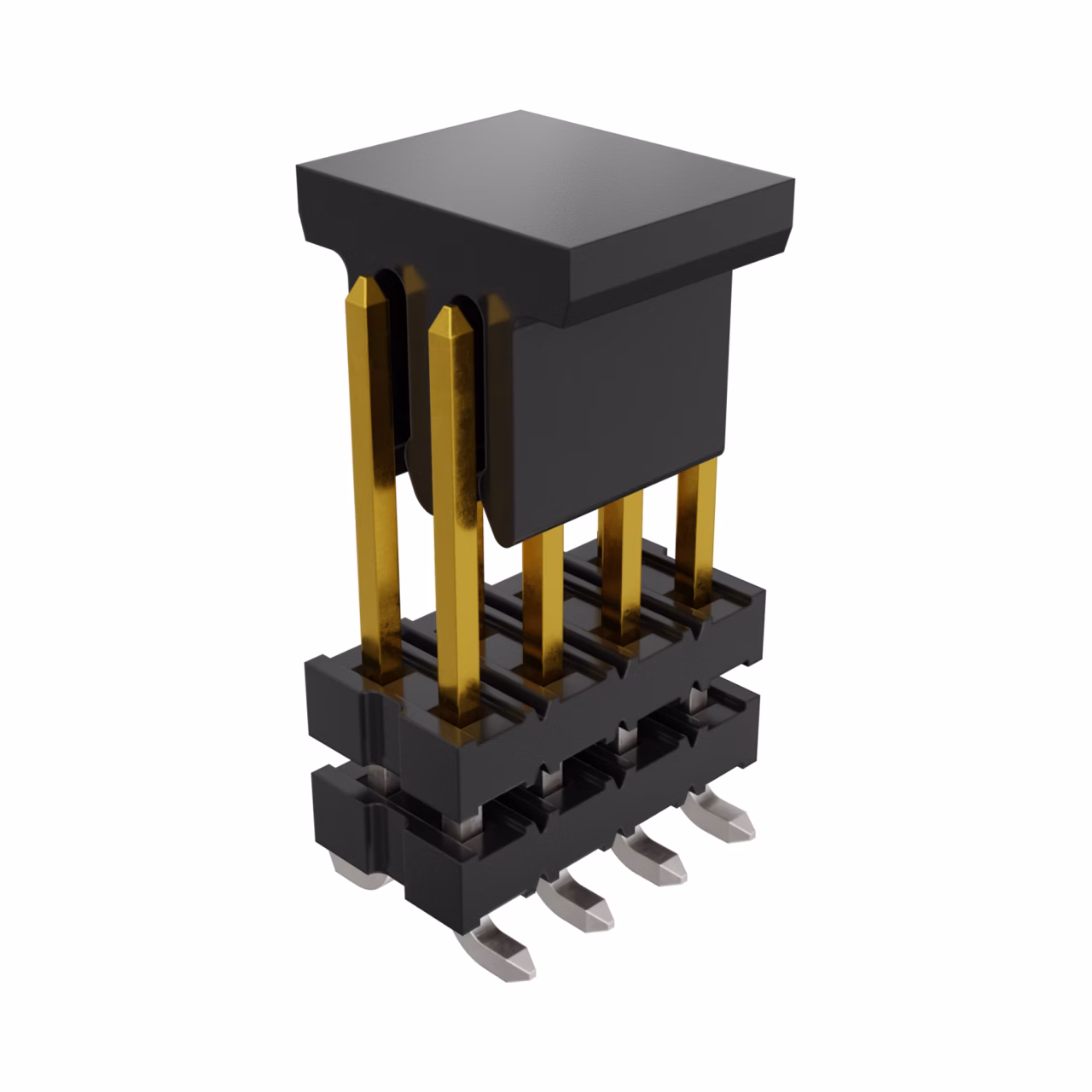 2.00mm Pitch Milli-Grid Header, Vertical, Surface Mount, Dual Row Dual Body, 40 Circuits, 0.38µm Gold (Au) Plating, 12.80mm Stacking Height, with Cap and Pegs, Tape and Reel, Lead-Free