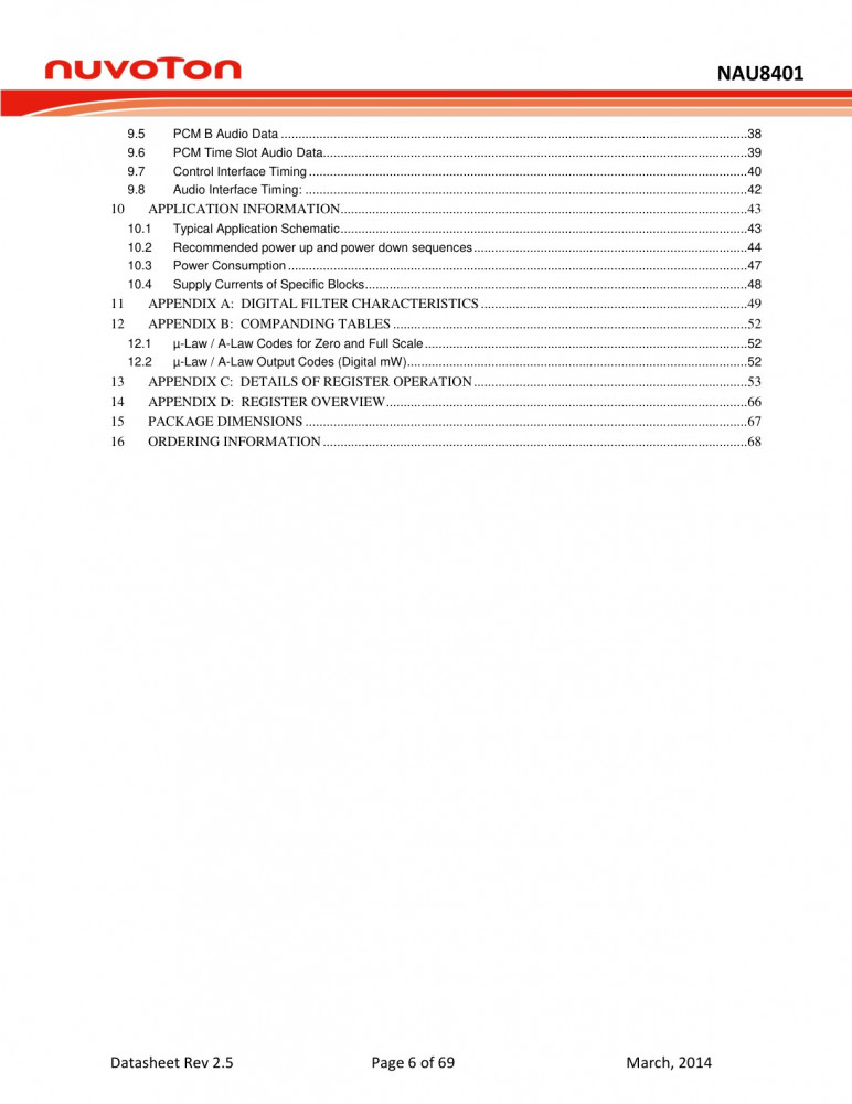 NAU8401YG technical document page 6