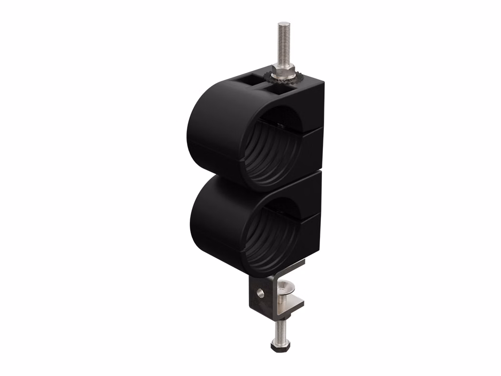 Single Side, 2-Hole, Feeder Clamp for 7/8