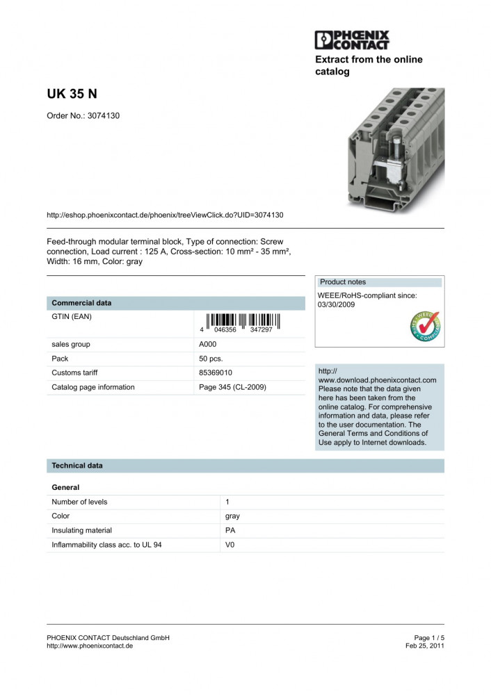 UK 35 N 3074130 technical document page 1