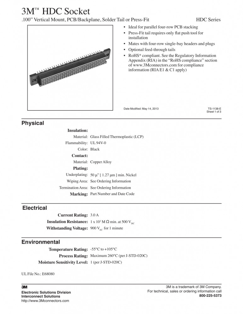 3M HDC-R200-41S1-HM technical document page 1