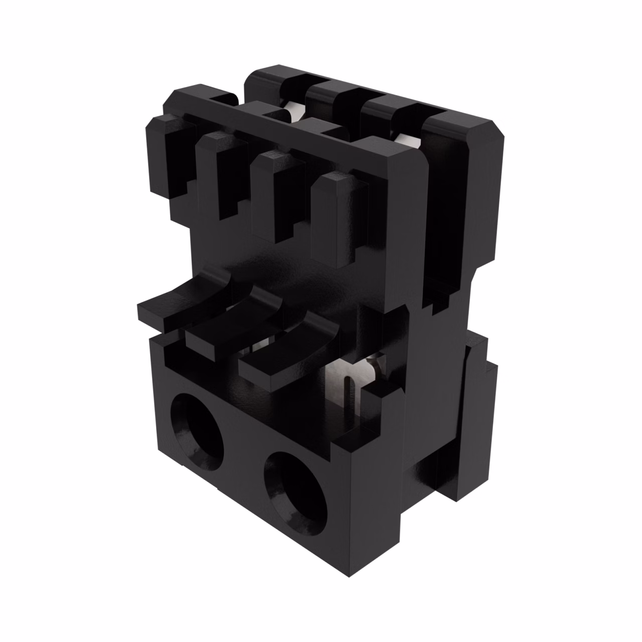 5.00mm R-Power RAST Female Connector, 10.0A, Tin Plated, 2 Circuits, UL94-V0, Fully Coded, Open End Walls, Black for sale