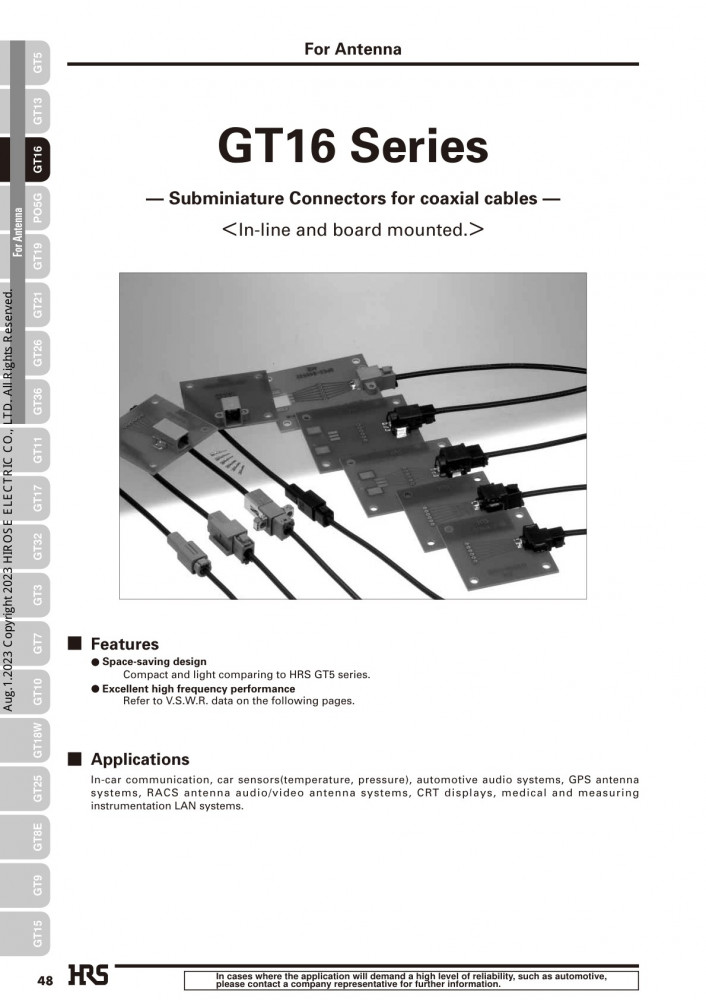 HRS GT16G documentation page 1
