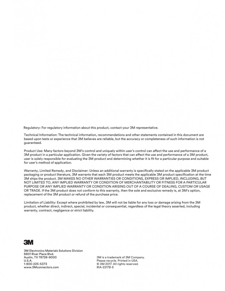 3M P25E series product document page 3