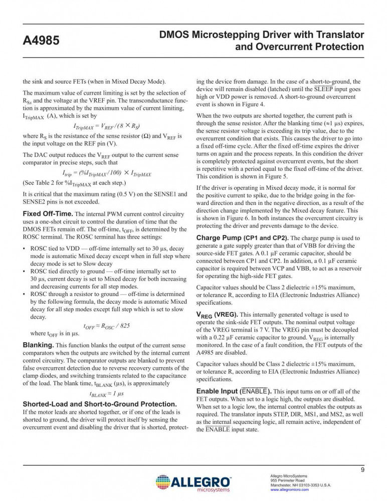 A4985 datasheet page 9