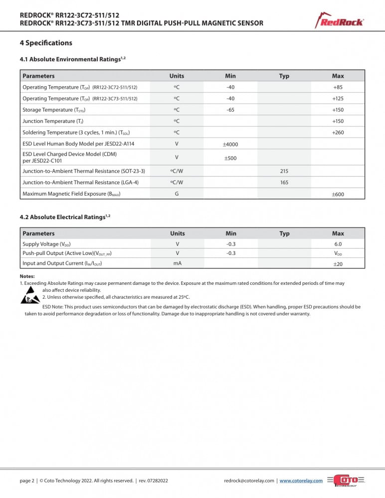 RR122 datasheet page 2