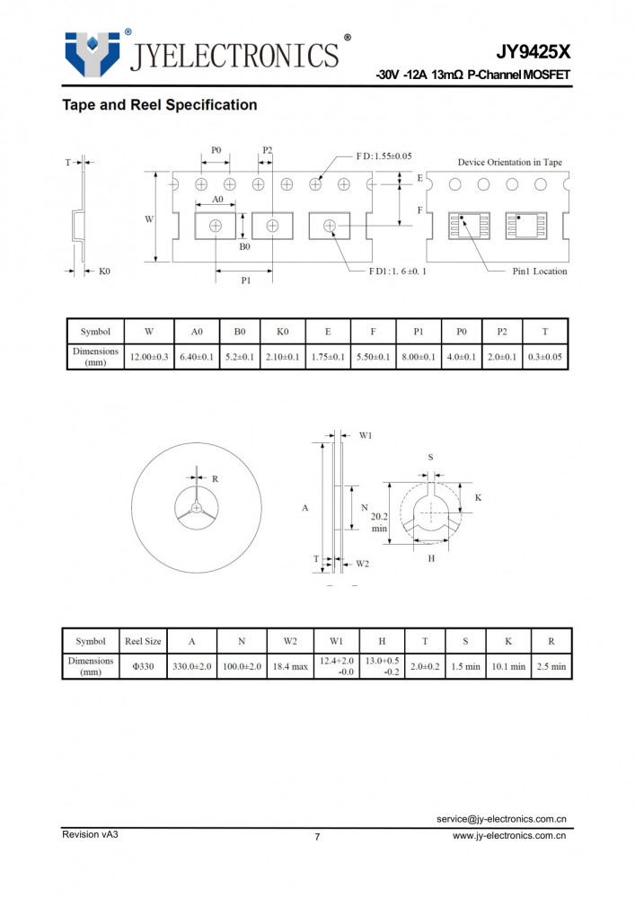 JY9425X datasheet page 7