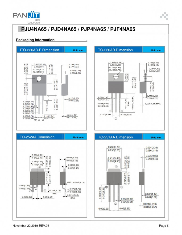 PANJIT PJD4NA65 datasheet page 6