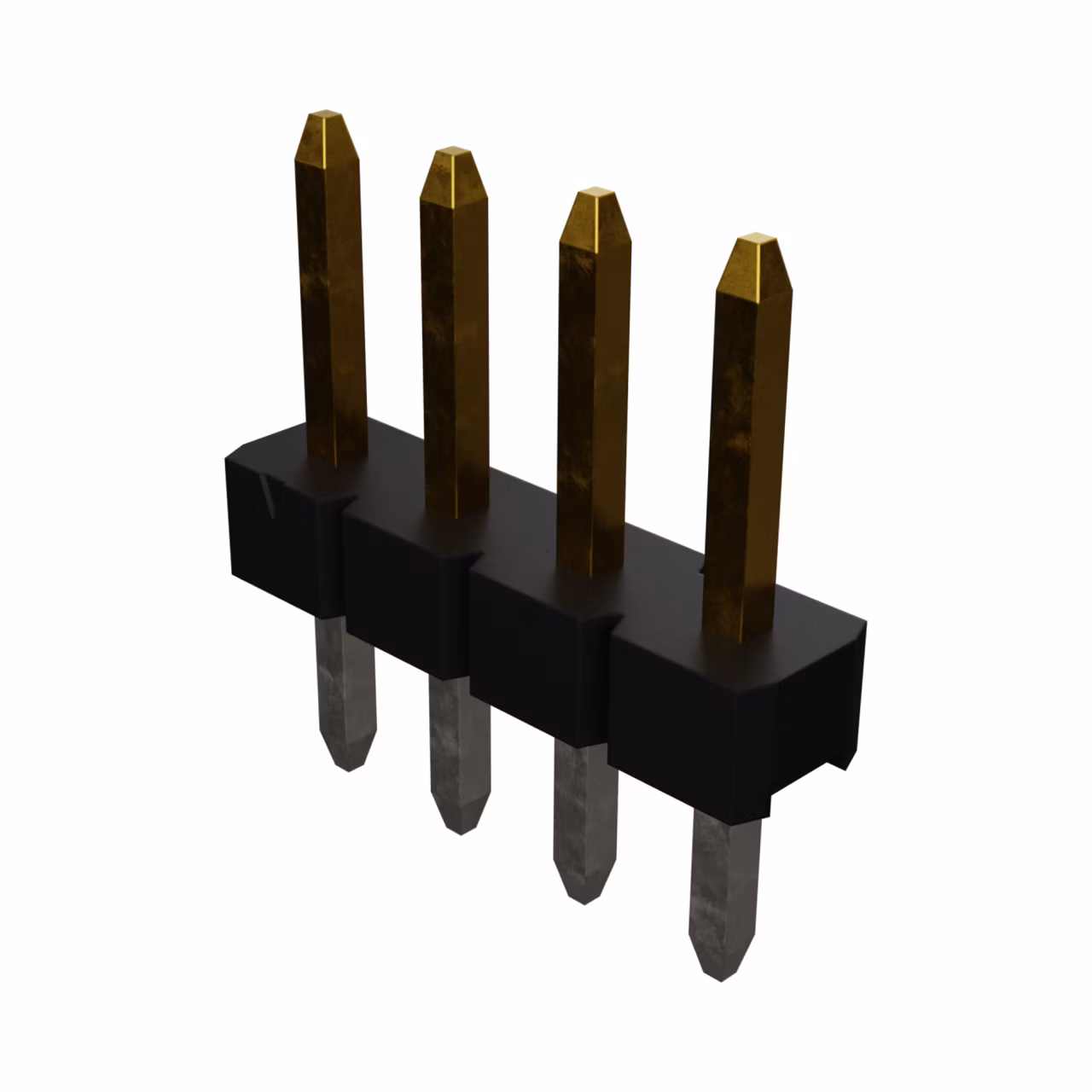 2.00mm Pitch Milli-Grid Header, Vertical, Through Hole, Breakaway, 4 Circuits, 0.50µm Gold (Au) Plating, Mating Pin Length 4.00mm, Tail Length 2.70mm, Lead-Free for sale