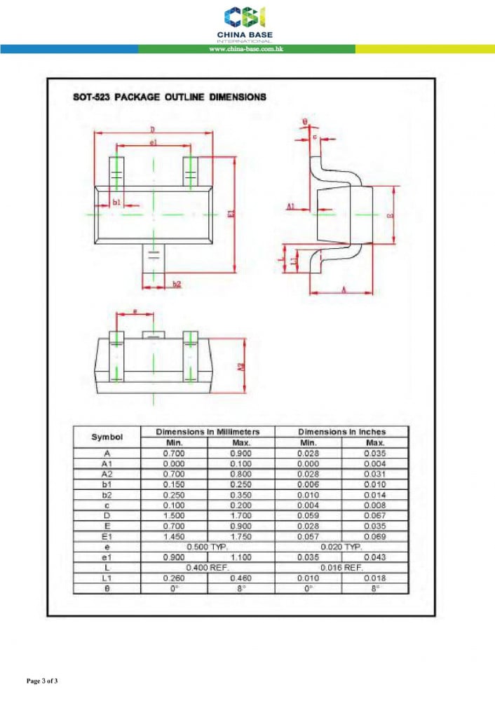 CBI BAT54ST datasheet page 3