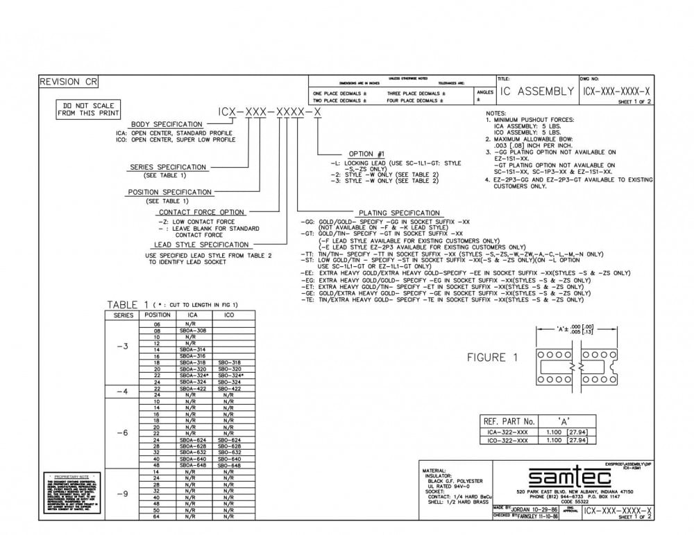 Samtec ICO technical document preview