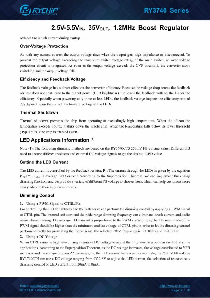 RY3740 datasheet page 9