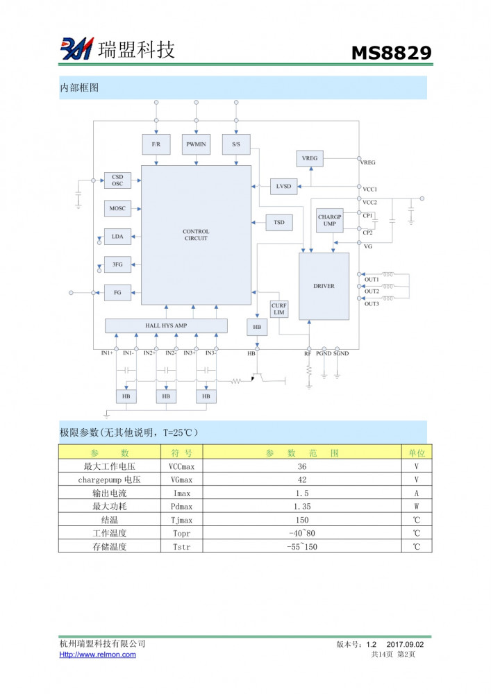 MS8829 technical document page 2