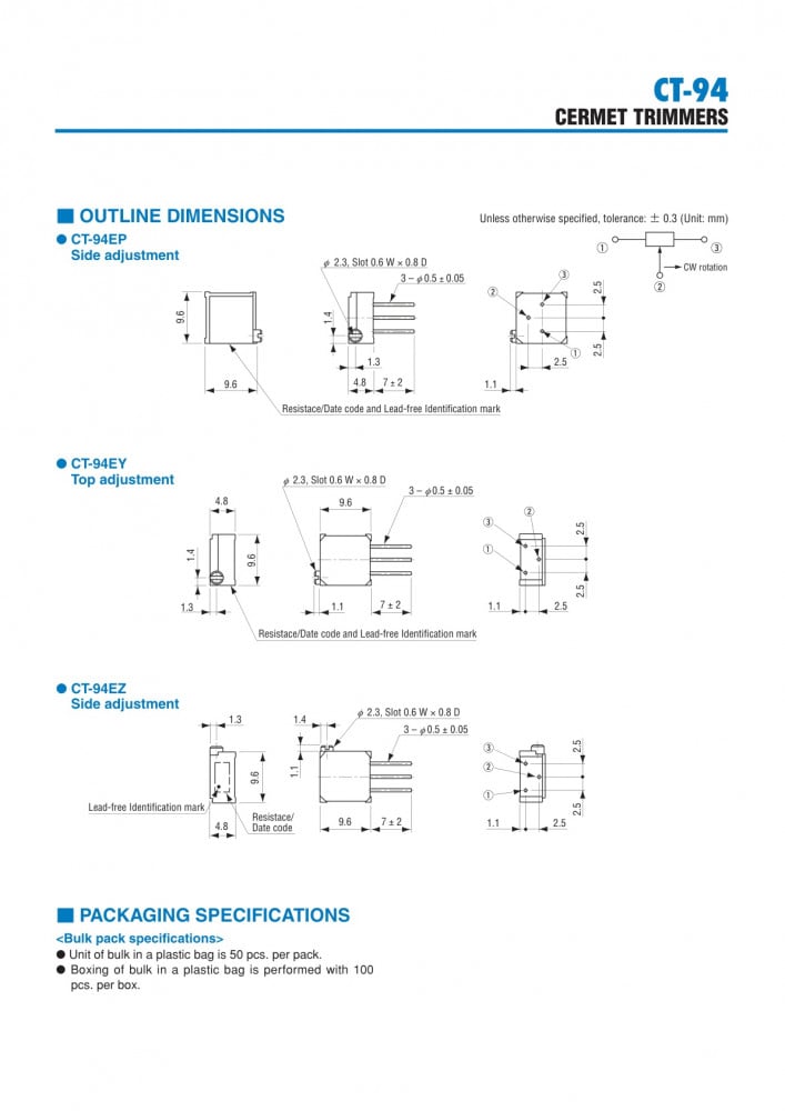 Nidec CT-94EX202 datasheet page 4