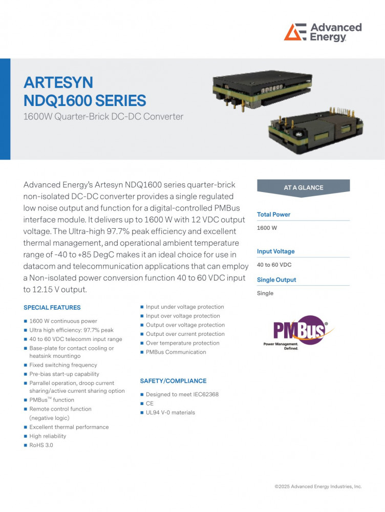NDQ1600 series document page 1