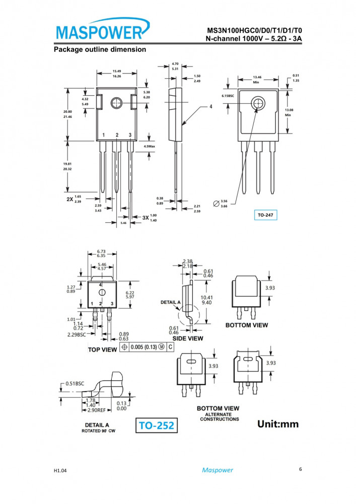 MS3N100HGD1 datasheet page 6