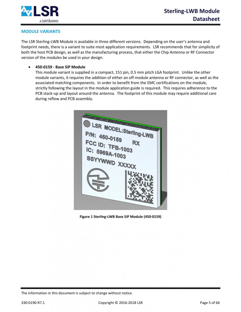 Laird Sterling-LWB documentation page 5