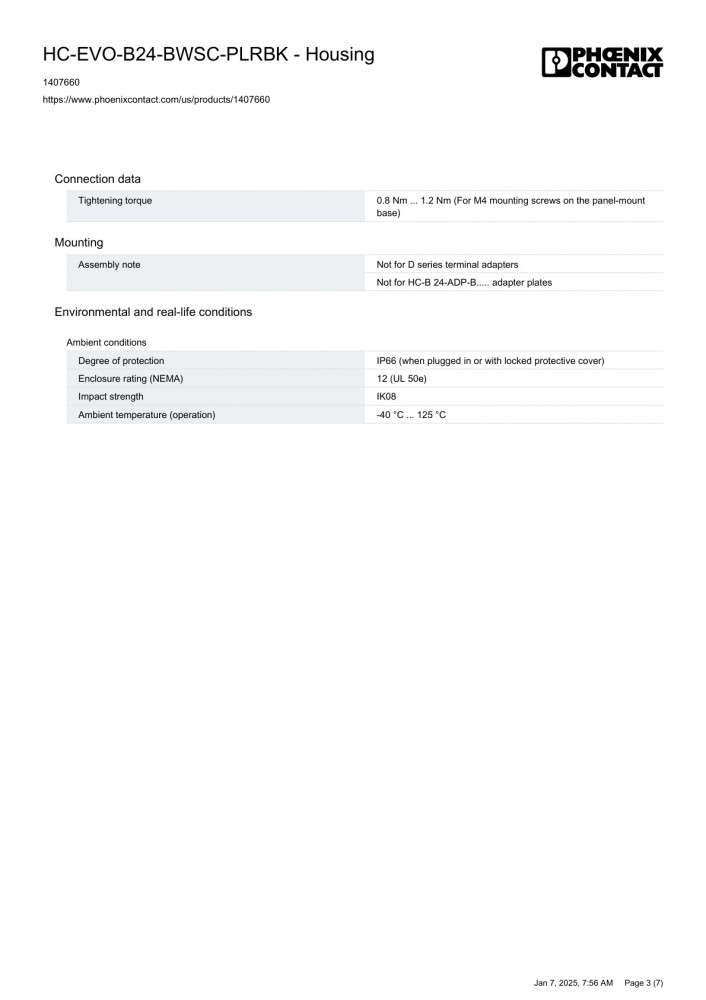 Phoenix Contact 1407660 technical document page 3