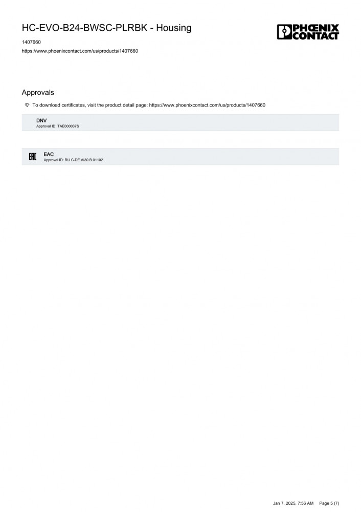 Phoenix Contact 1407660 technical document page 5