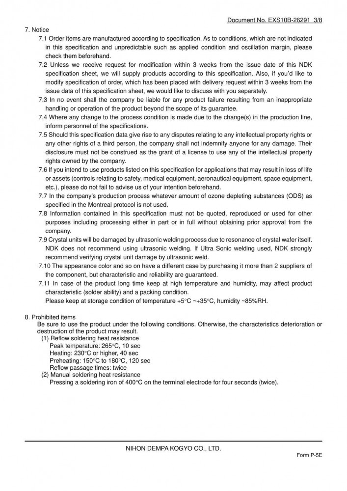 NDK NX3225SA specification page 3