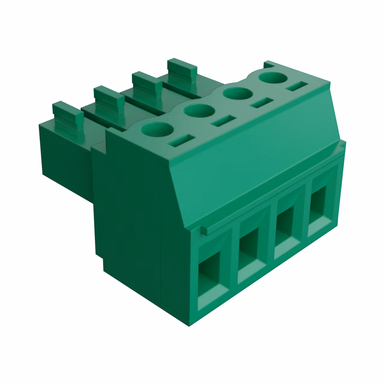 3.81mm Pitch Eurostyle Horizontal Plug, Green Housing, 4 Circuits for sale